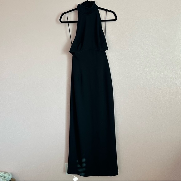 Carmen Marc Valvo | Dresses | Carmen Marc Valvo Black Halter Dress Maxi ...